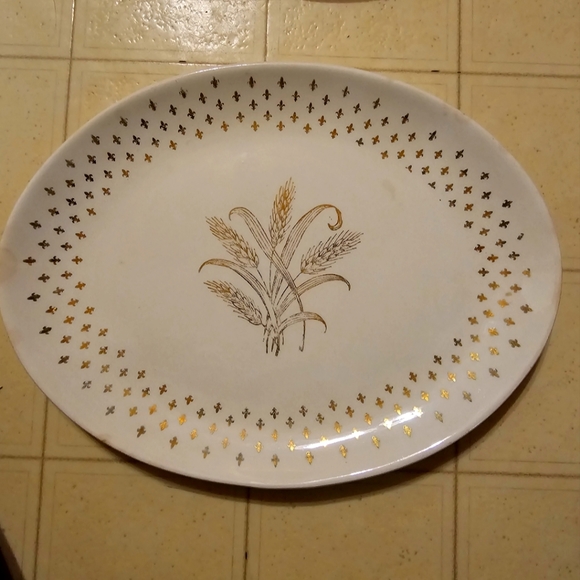 Dining | Vintage Golden Wheat Platter | Poshmark